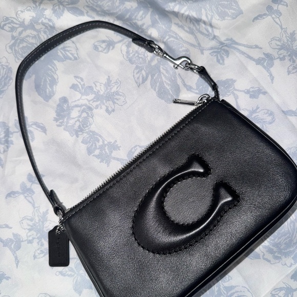 Coach | Bags | Coach Black Shoulder Bag With Iconic C Logo | Poshmark